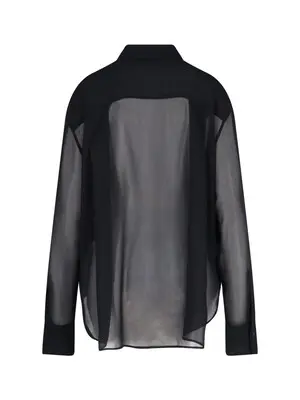 THE FRANKIE SHOP Peri Semi-transparent Shirt