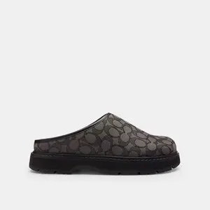 COACH Sport Clog In Signature Jacquard - Graphite/black