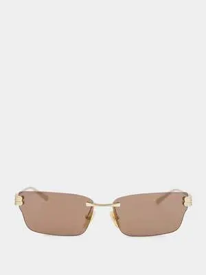 Balenciaga Bronze And Metallic Gossip Cat Sunglasses
