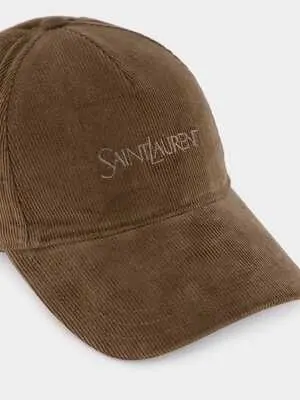 Saint Laurent Corduroy Baseball Cap