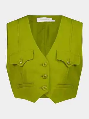 Zimmermann Luna Wool Waistcoat - Green