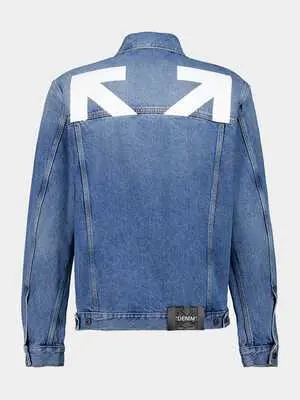 Off-White Half Arrow Skate Denim Jacket - Blue