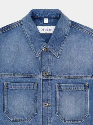 Off-White Half Arrow Skate Denim Jacket - Blue