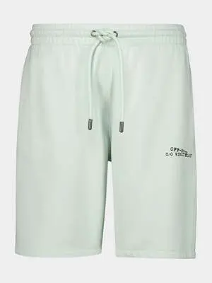Off-White Big Double Arrow Cotton Shorts - Green