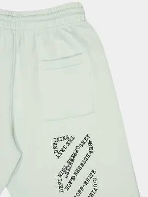 Off-White Big Double Arrow Cotton Shorts - Green