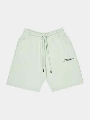 Off-White Big Double Arrow Cotton Shorts - Green