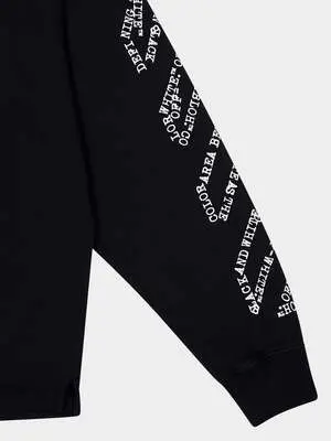 Off-White Type Machine Arrow Cotton Hooded Sweatshirt - Black