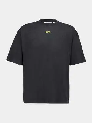 Off-White Fallen Caravaggio Skate Cotton T-shirt - Black