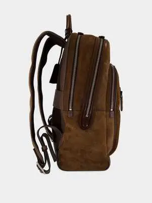 Santoni Suede Leather Backpack
