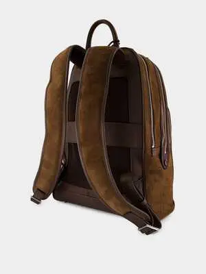 Santoni Suede Leather Backpack