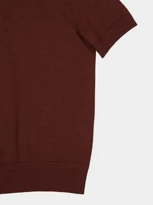 TOM FORD Cocoa Fine Gauge Cashmere-silk Polo