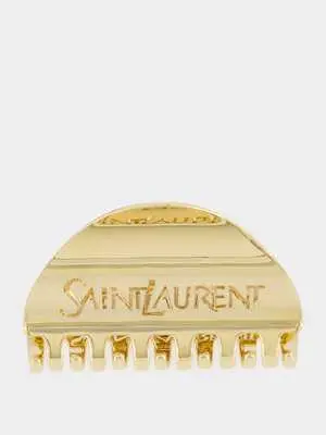 Saint Laurent Half-moon Claw Clip - Gold