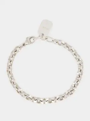 Saint Laurent Oxidized Peaked Chain Bracelet - Silver