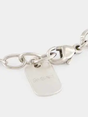 Saint Laurent Oxidized Peaked Chain Bracelet - Silver