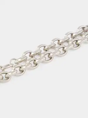 Saint Laurent Oxidized Peaked Chain Bracelet - Silver