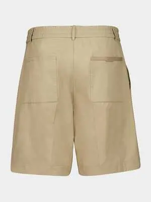 Moncler Seersucker Shorts - Beige