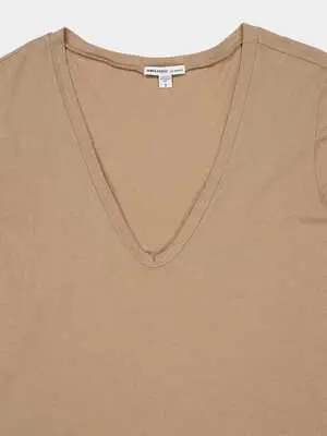 JAMES PERSE Cotton Deep V-neck T-shirt