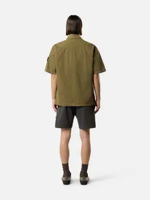 Stone Island Military Brushed Organic Cotton Canvas Shirt - Green