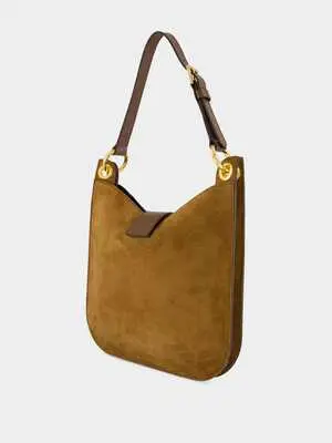 TOM FORD Small Tara Suede Crossbody Bag - Brown