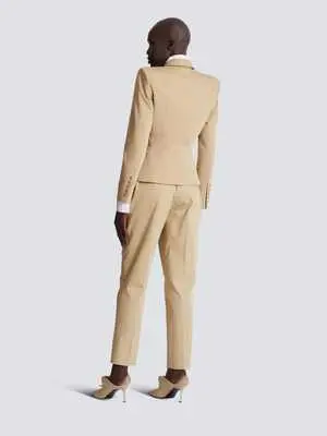 Balmain Sable 6-button Cotton Blazer - Beige
