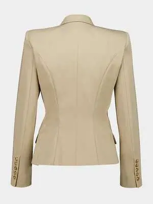 Balmain Sable 6-button Cotton Blazer - Beige