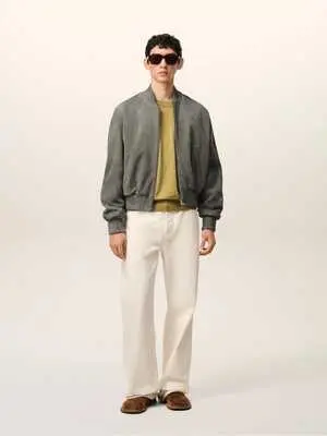 AMI Paris De Coeur Zipped Jacket - Grey
