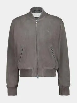 AMI Paris De Coeur Zipped Jacket - Grey