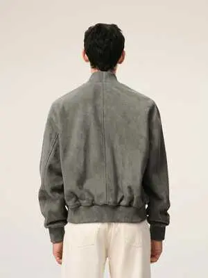 AMI Paris De Coeur Zipped Jacket - Grey