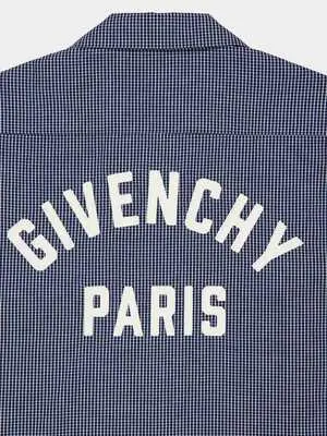 Givenchy Checked Cotton Shirt With Embroidery - Blue