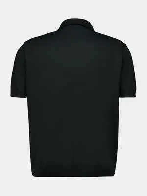 TOM FORD Forest Cotton-silk Tipping Polo - Green