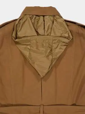 Moncler Hooded Gabardine Field Jacket - Brown