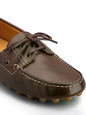 TOD'S Laced Boat Shoes - Brown