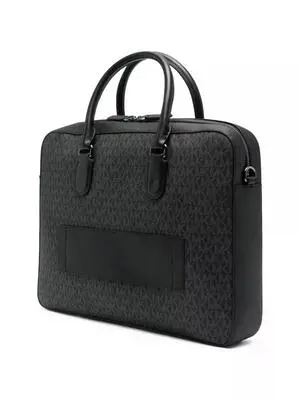 Michael Kors Logo-print Zip Briefcase - Grey