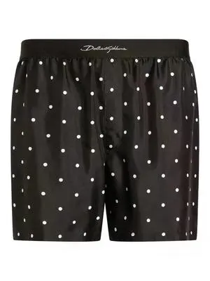 Dolce & Gabbana Polka Dot-print Boxers - Black