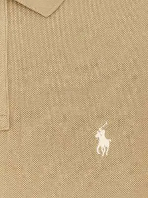 Polo Ralph Lauren Cotton Polo Shirt With Frontal Logo Embroidery - Beige