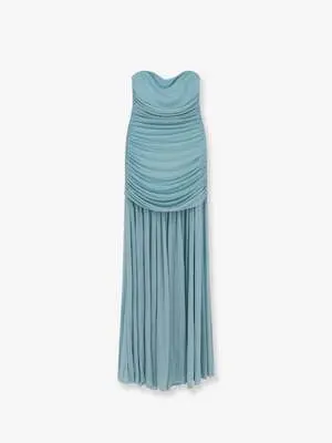 Retrofete Stretch Fabric Adele Long Dress - Green