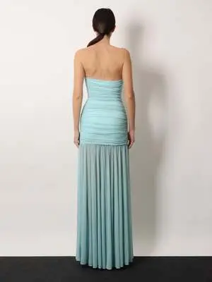Retrofete Stretch Fabric Adele Long Dress - Green
