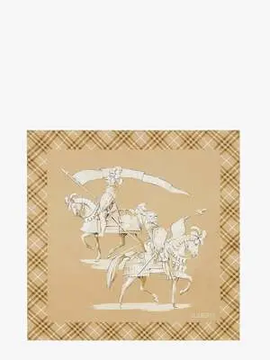 Burberry Foulard In Seta - Beige