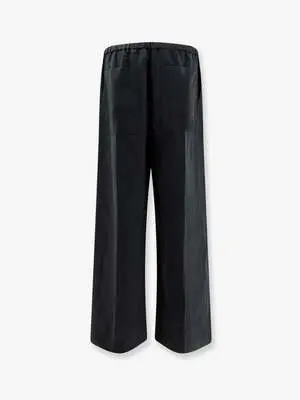 TOTEME Linen And Lyocell Blend Trousers - Black