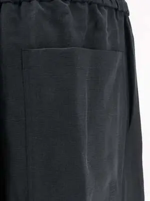 TOTEME Linen And Lyocell Blend Trousers - Black