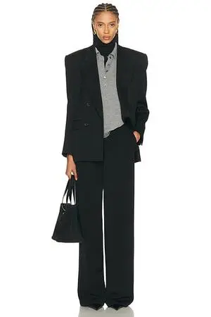 Sprwmn Oversized Cashmere Polo Top