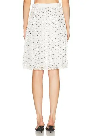 Marc Jacobs Layered Crinkle Chiffon Skirt With Lace Hem