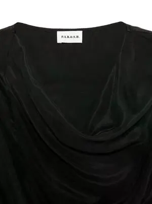 P.a.r.o.s.h Saxon Tie Detail Blouse - Black