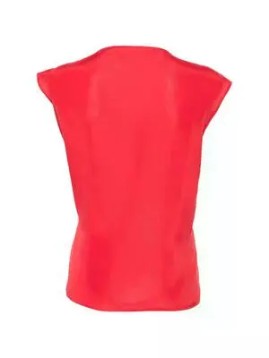 P.a.r.o.s.h Saxon Tie Waist Blouse - Red