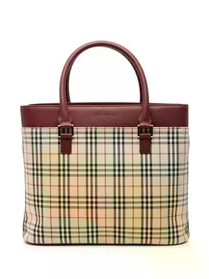 Burberry House Check Canvas Tote Bag - Brown