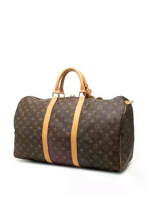 LOUIS VUITTON 1999 Monogram Keepall 50 Travel Bag - Brown