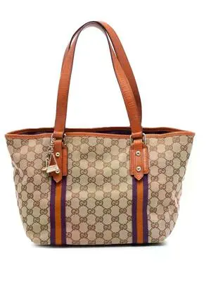 Gucci 2000-2015 Gg Canvas Jolicoeur Tote Bag - Brown