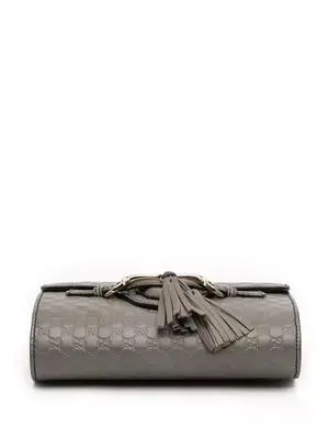 Gucci Mini Micro Guccissima Emily Crossbody Bag - Grey