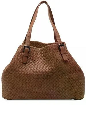Bottega Veneta 2012-2025 Large Nappa Intrecciato Cesta Tote Bag - Brown