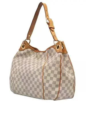 LOUIS VUITTON 2009 Damier Azur Galliera Pm Shoulder Bag - White